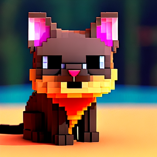 20240630 - voxel art, cute kitten:stable_diffusion_voxelart:2928338972 : r/kittenbot